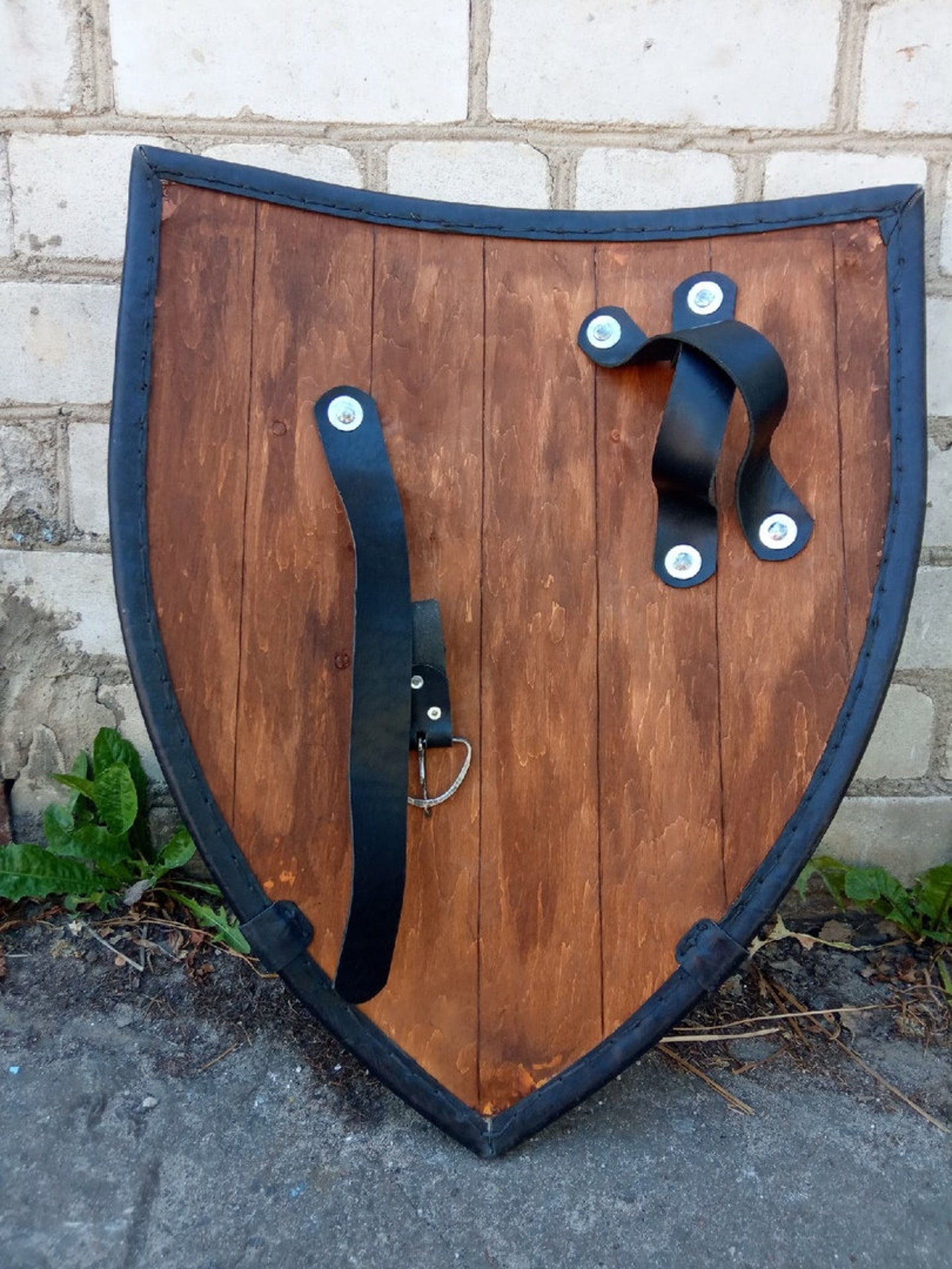 Heater shield Medieval shield for Larp reenactment Drop shield | Etsy