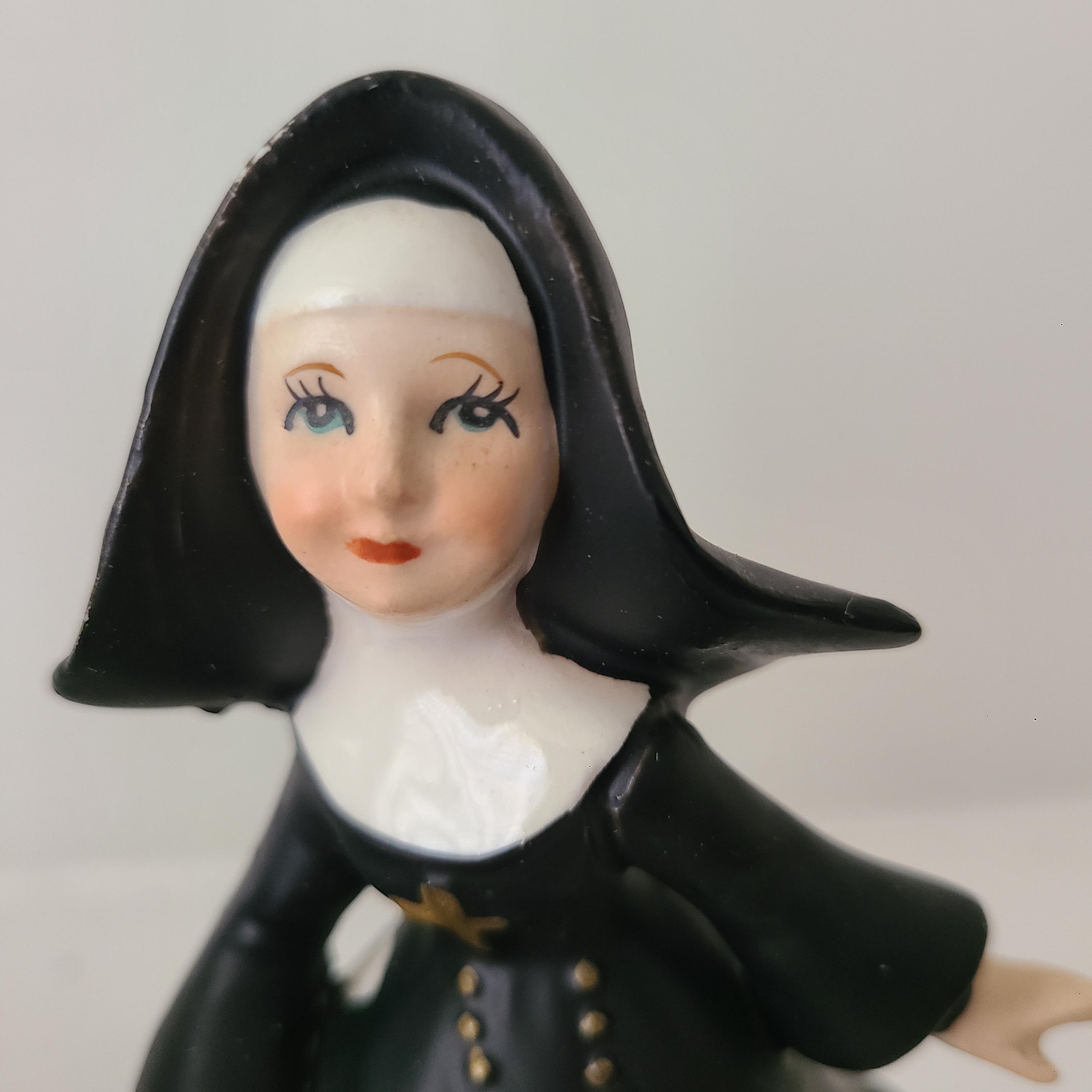 Vintage Napco Ware Ceramic Nun Figurines Musical Sports Japan - Etsy