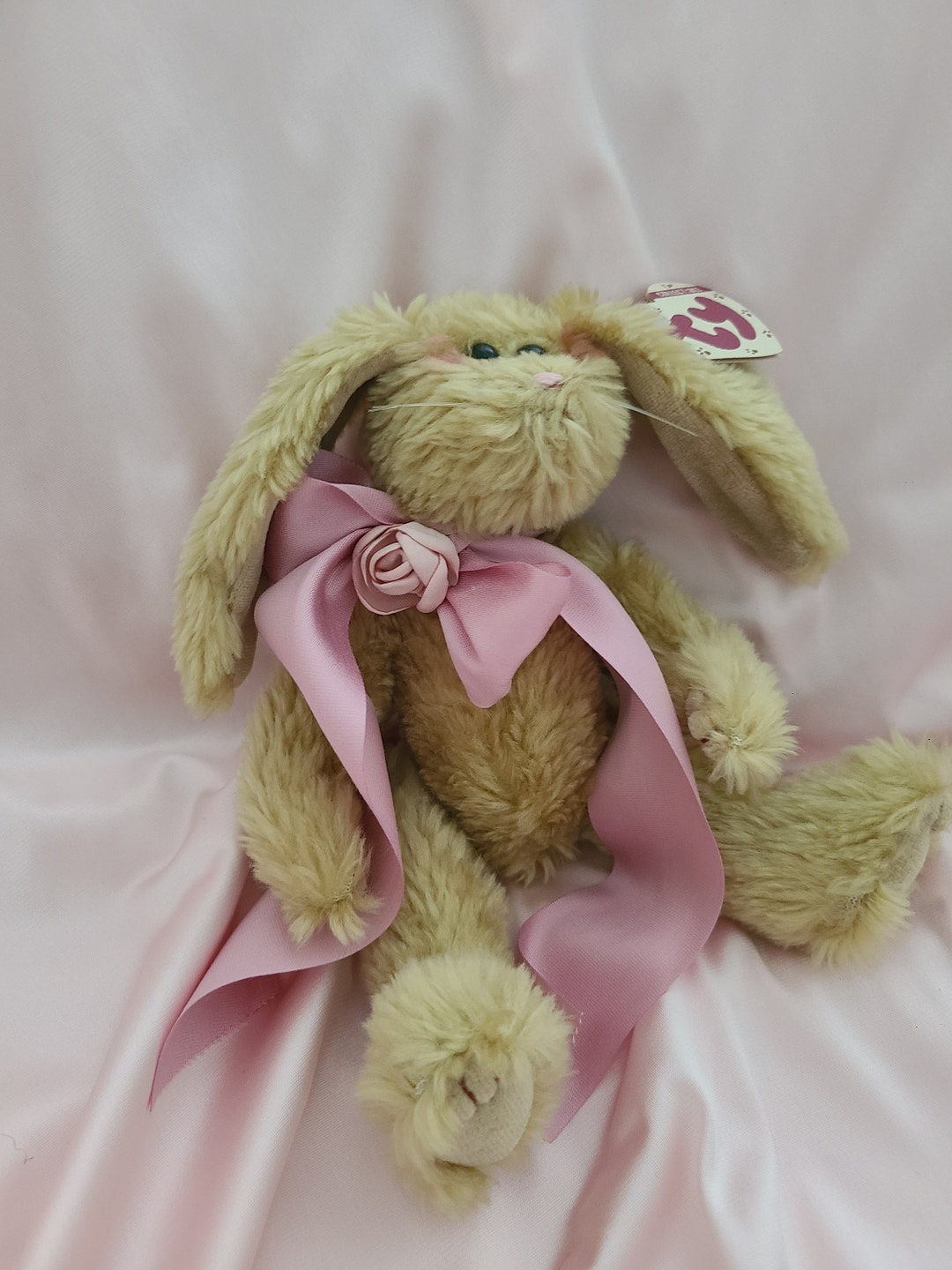 Reworked Vintage Ty Bunny Shelby Shabby Chic Rabbit Jointed Plushie - Etsy