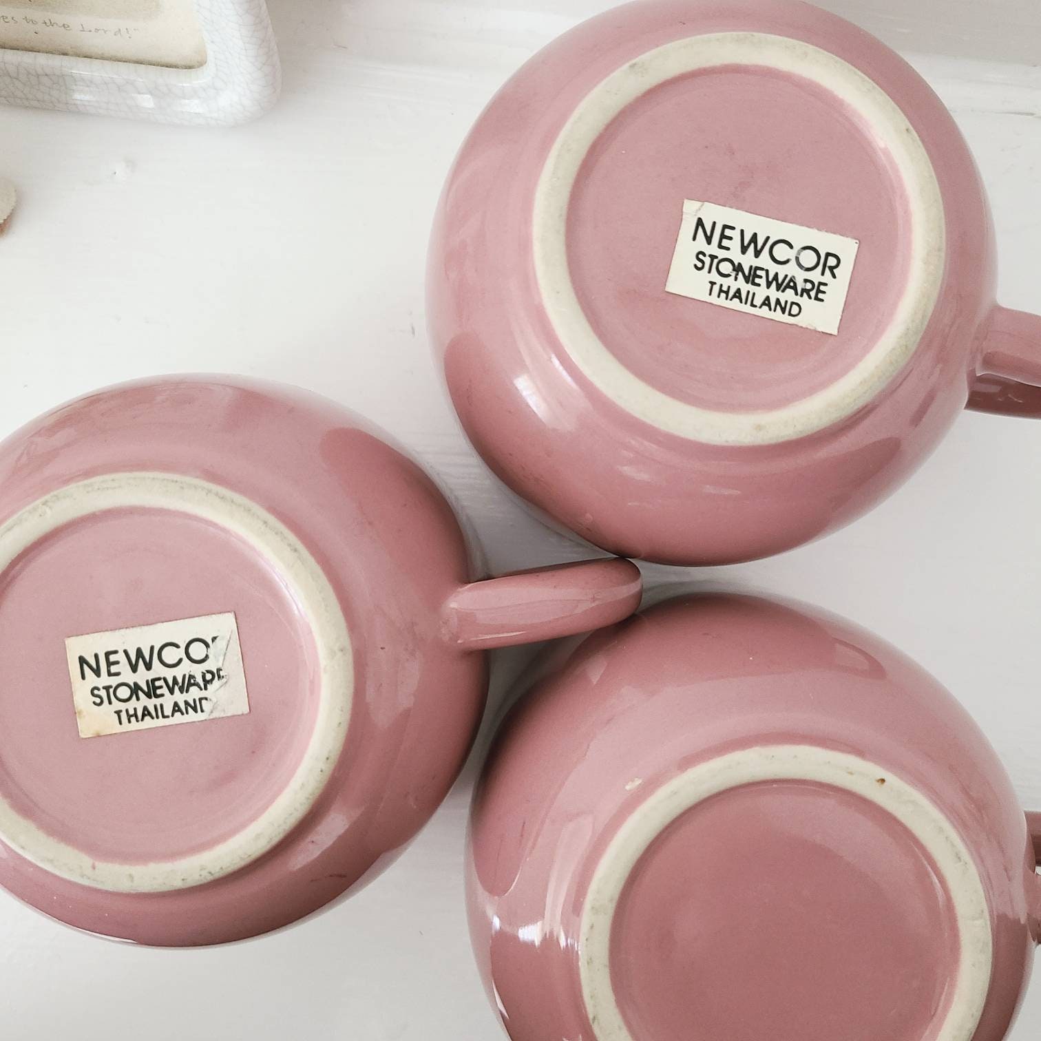 Kitchen & Dining Drink & Barware Vintage Newcor mauve pink mugs Home ...