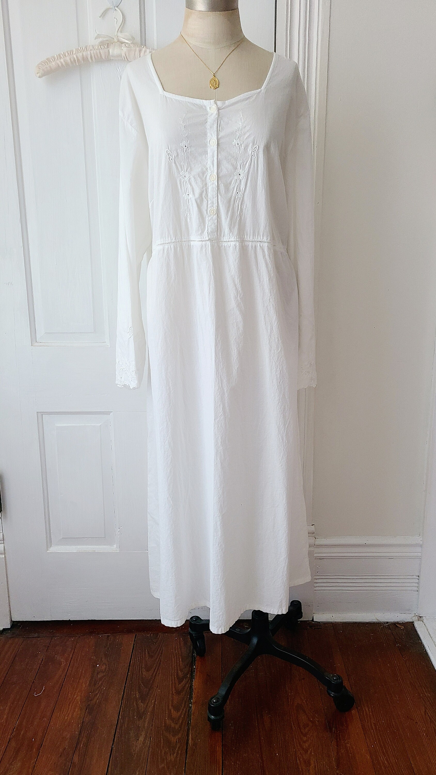 Vintage XXL Cotton Cottagecore Edwardian Nightgown - Etsy