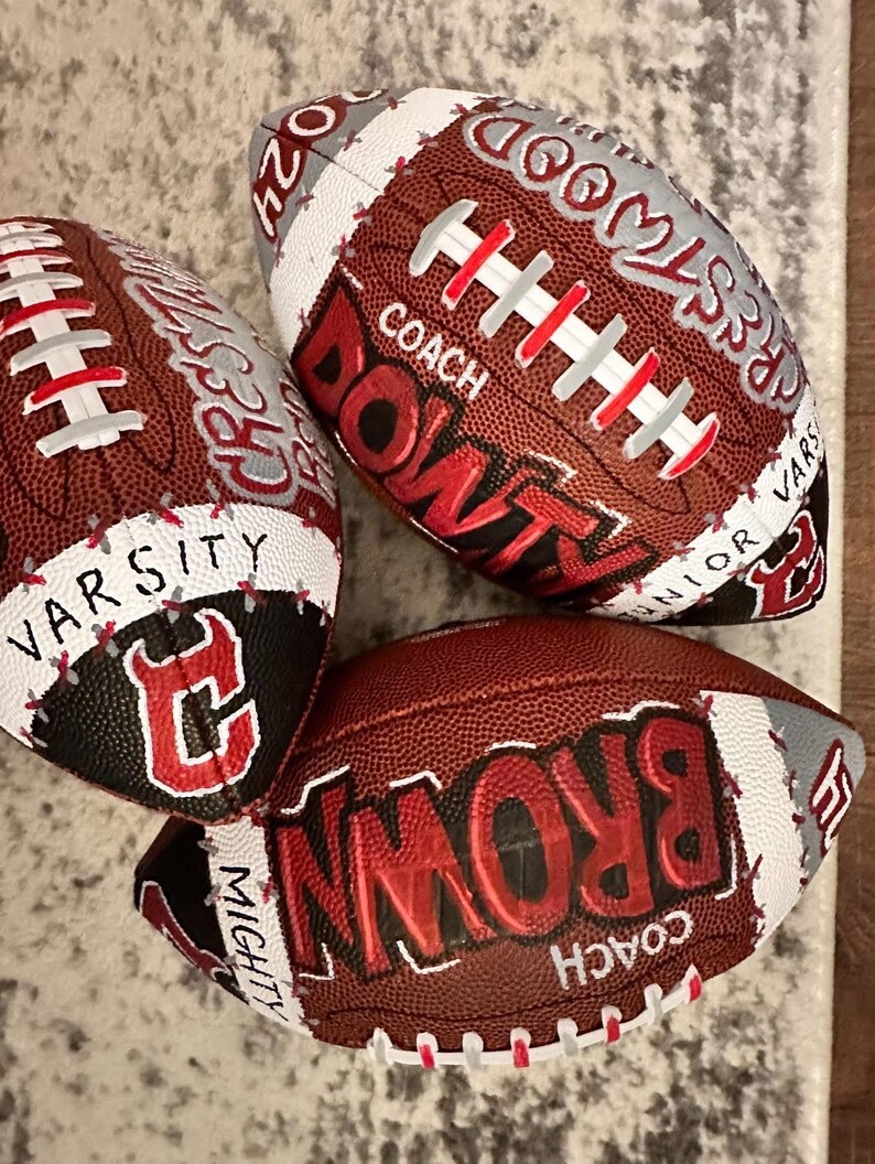 Custom Hand Painted Football - Etsy