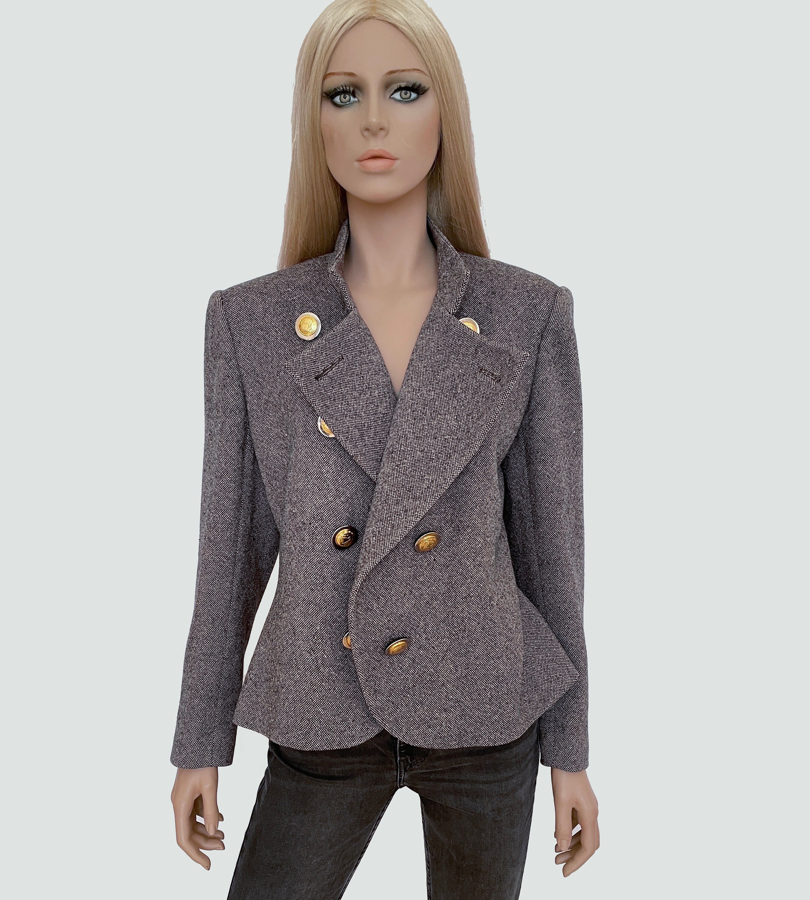 Vintage AKRIS Luxurious Asymmetric Wool Blazer, Asymmetric Wool Jacket ...