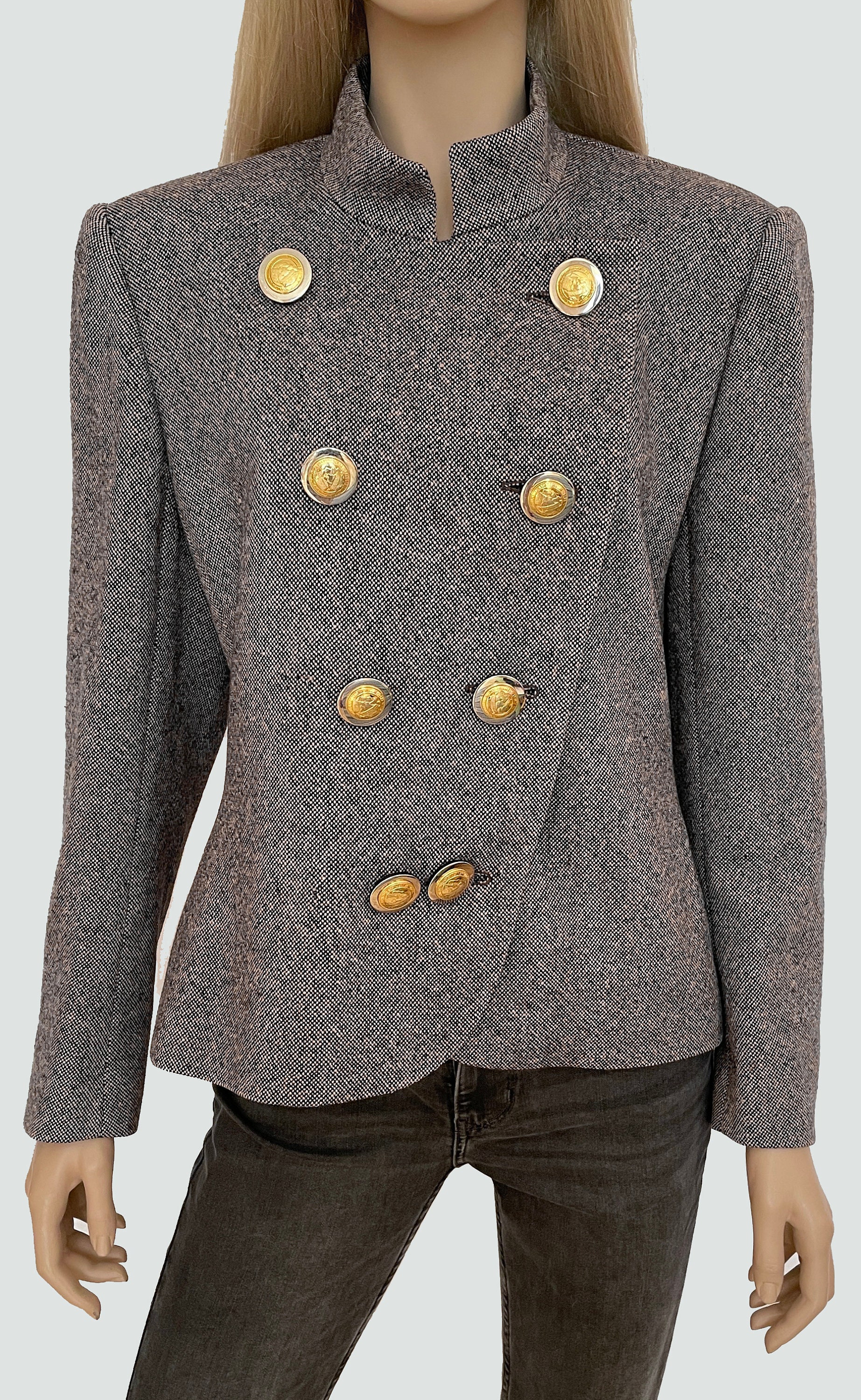 Vintage AKRIS Luxurious Asymmetric Wool Blazer, Asymmetric Wool Jacket ...