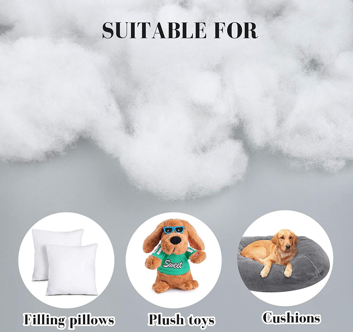 Soft Stuffing for Toys , Cushions , Crafts - 100% Polyester Hygienic ...