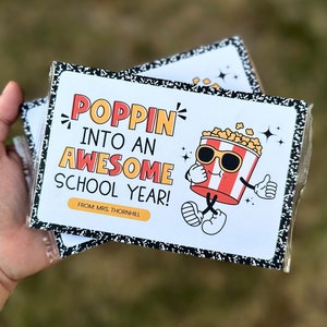 Poppin Into an Awesome School Year Popcorn Gift Tag for Back to School ...
