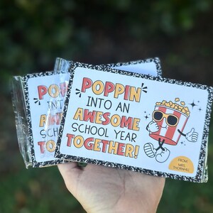 Poppin Into an Awesome School Year Popcorn Gift Tag for Back to School ...