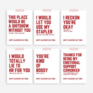 Coworker Funny Workplace Valentine Cards, Instant Download - Etsy