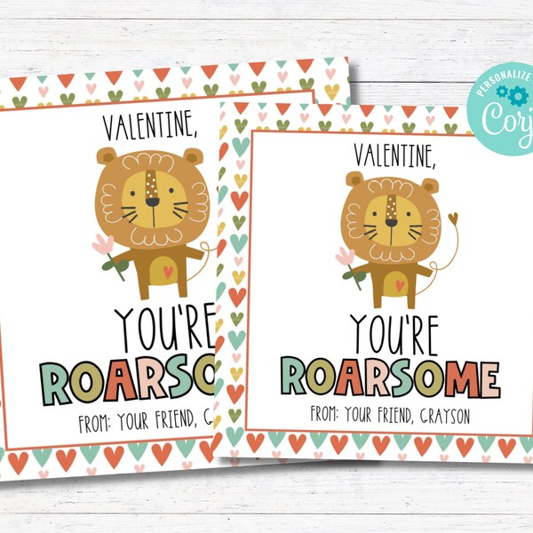 Lion Valentine - Etsy