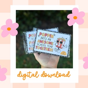 Poppin Into an Awesome School Year Popcorn Gift Tag for Back to School ...