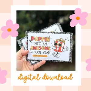 Poppin Into an Awesome School Year Popcorn Gift Tag for Back to School ...