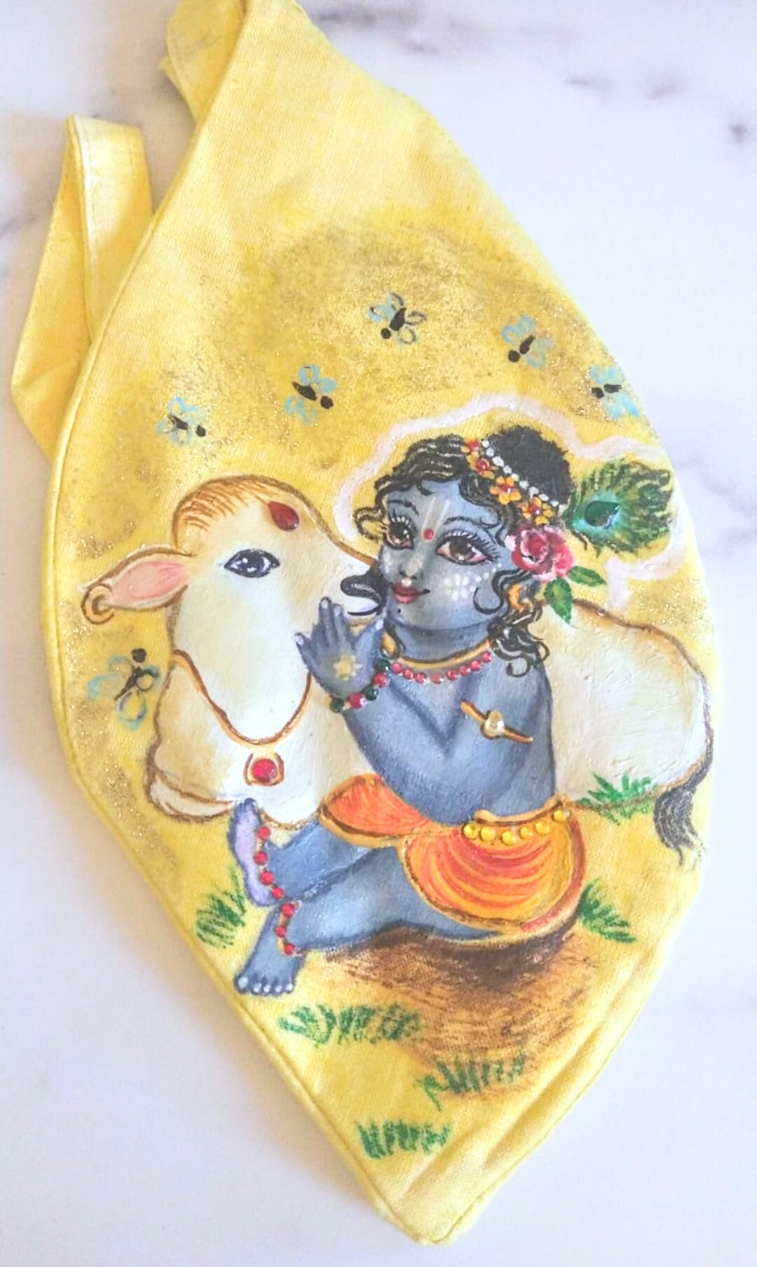 Baby Gopal Hand Painted Bead Bag - Etsy