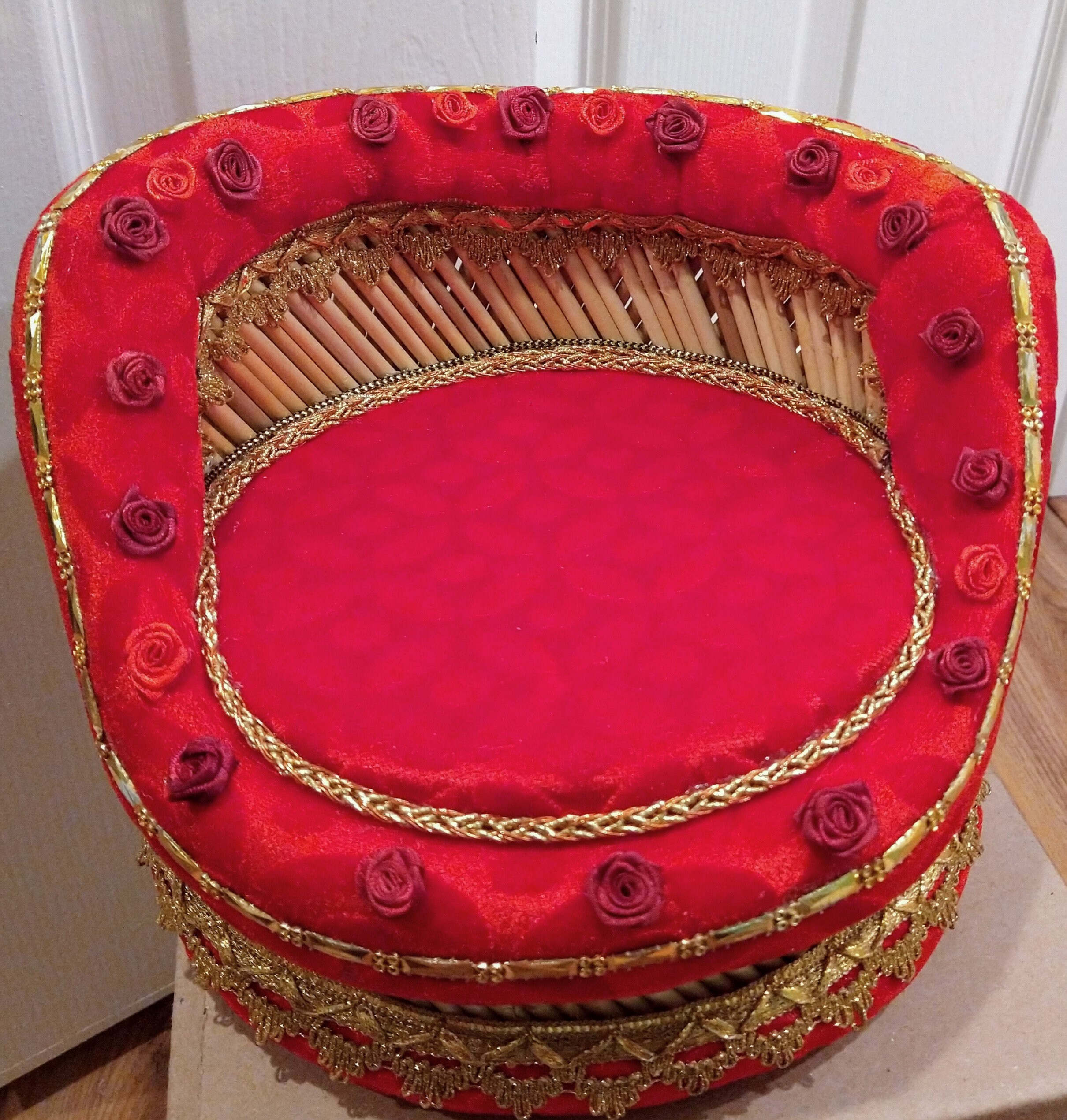 Bamboo & Velvet Miniature Throne - Etsy