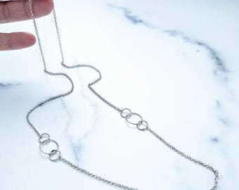 Sterling Silver Loop Chain - Etsy