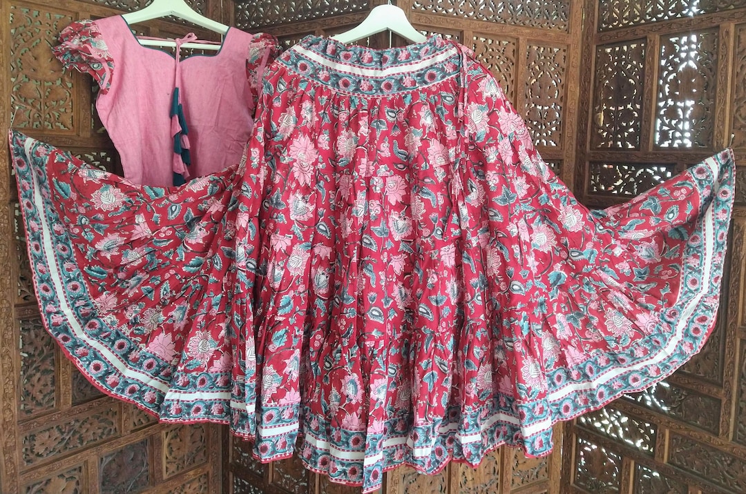 Red Poppy Cotton Skirt & Top (child Size) - Etsy