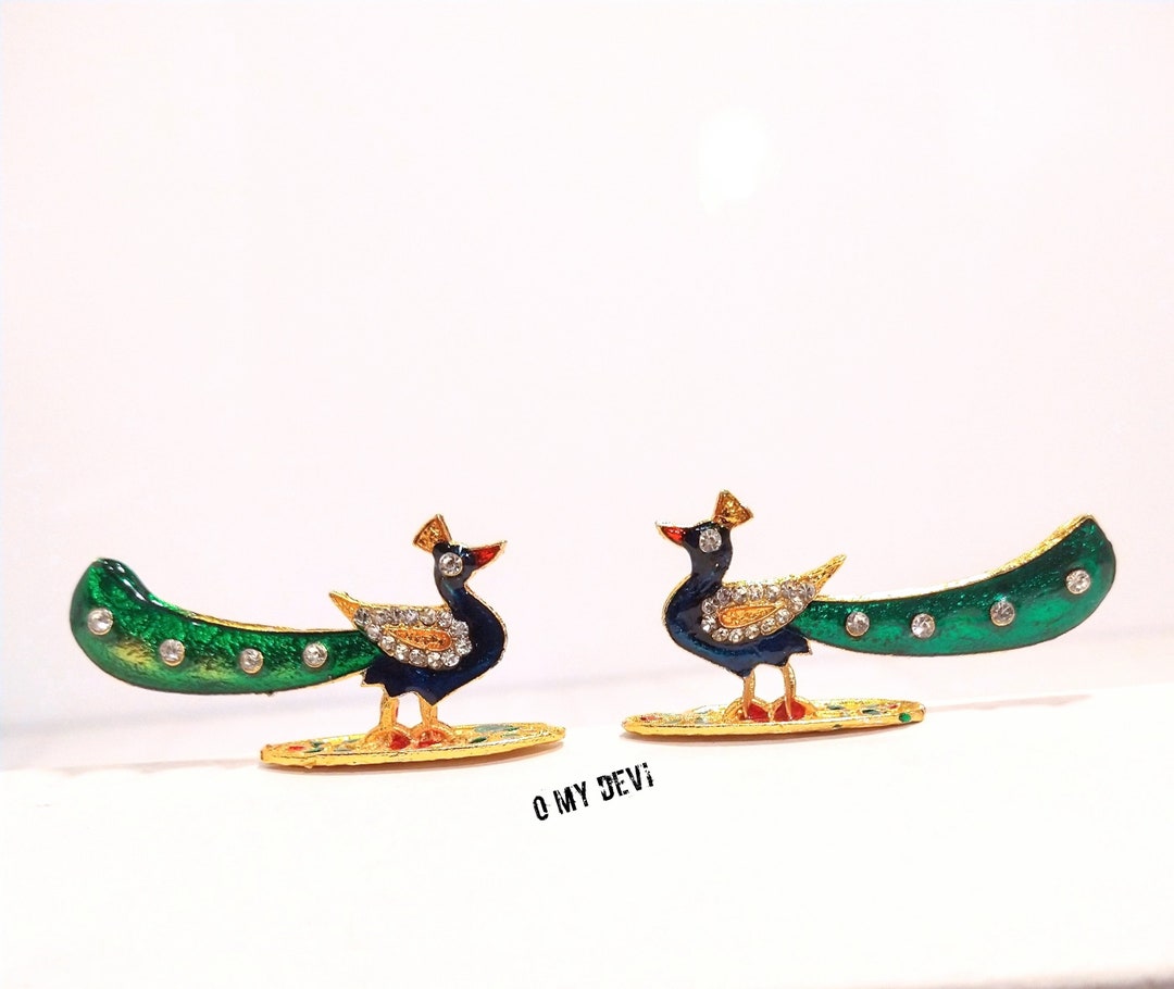 Mini Peacocks Pair Etsy