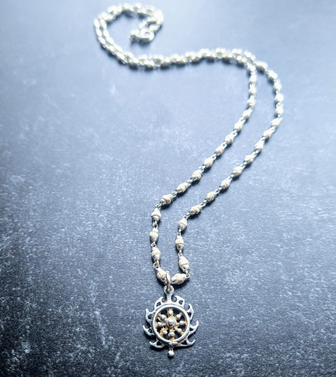 Tiny Sterling Silver Chakra & Tulasi Chain - Etsy