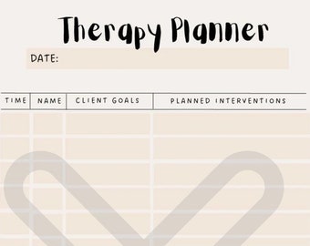 Speech, Occupational, Physical Therapy Planning, Goal, Data, and to Do ...