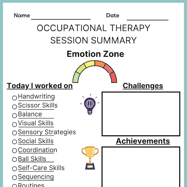 Parent Handouts Occupational Therapy - Etsy