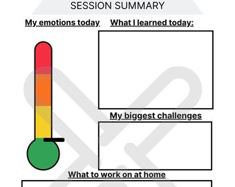 Occupational Therapy Daily Session Note, Parent Handout, Session ...