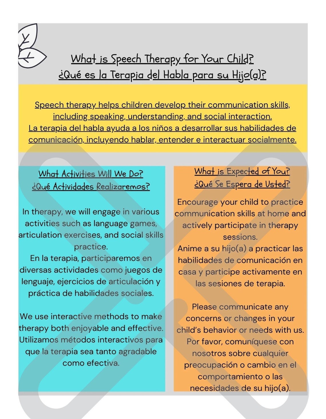 Bilingual Speech Therapy Template Spanish-english Guide for Speech ...