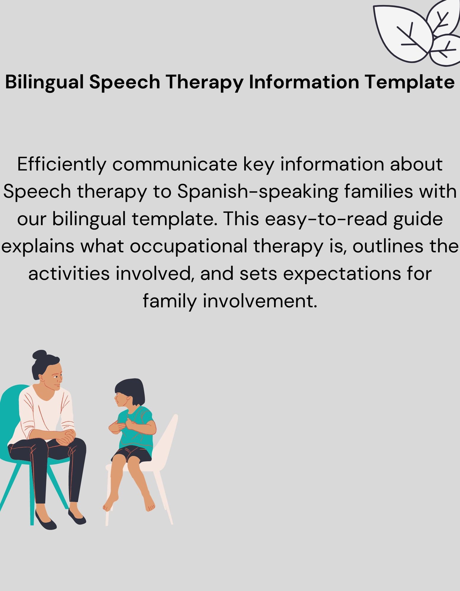 Bilingual Speech Therapy Template Spanish-english Guide for Speech ...