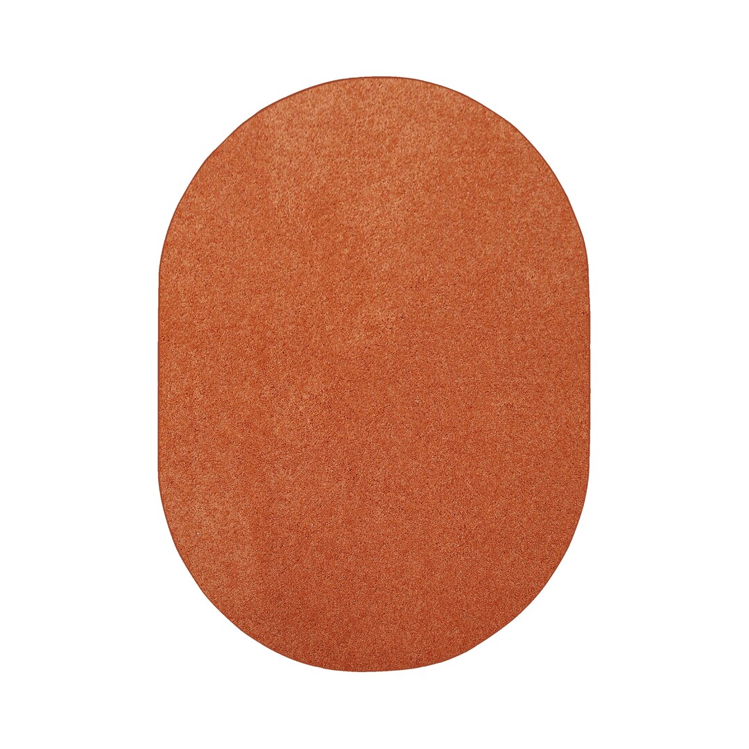 Furnish My Place Orange Oval Solid Color Rug Made in Usa - Etsy