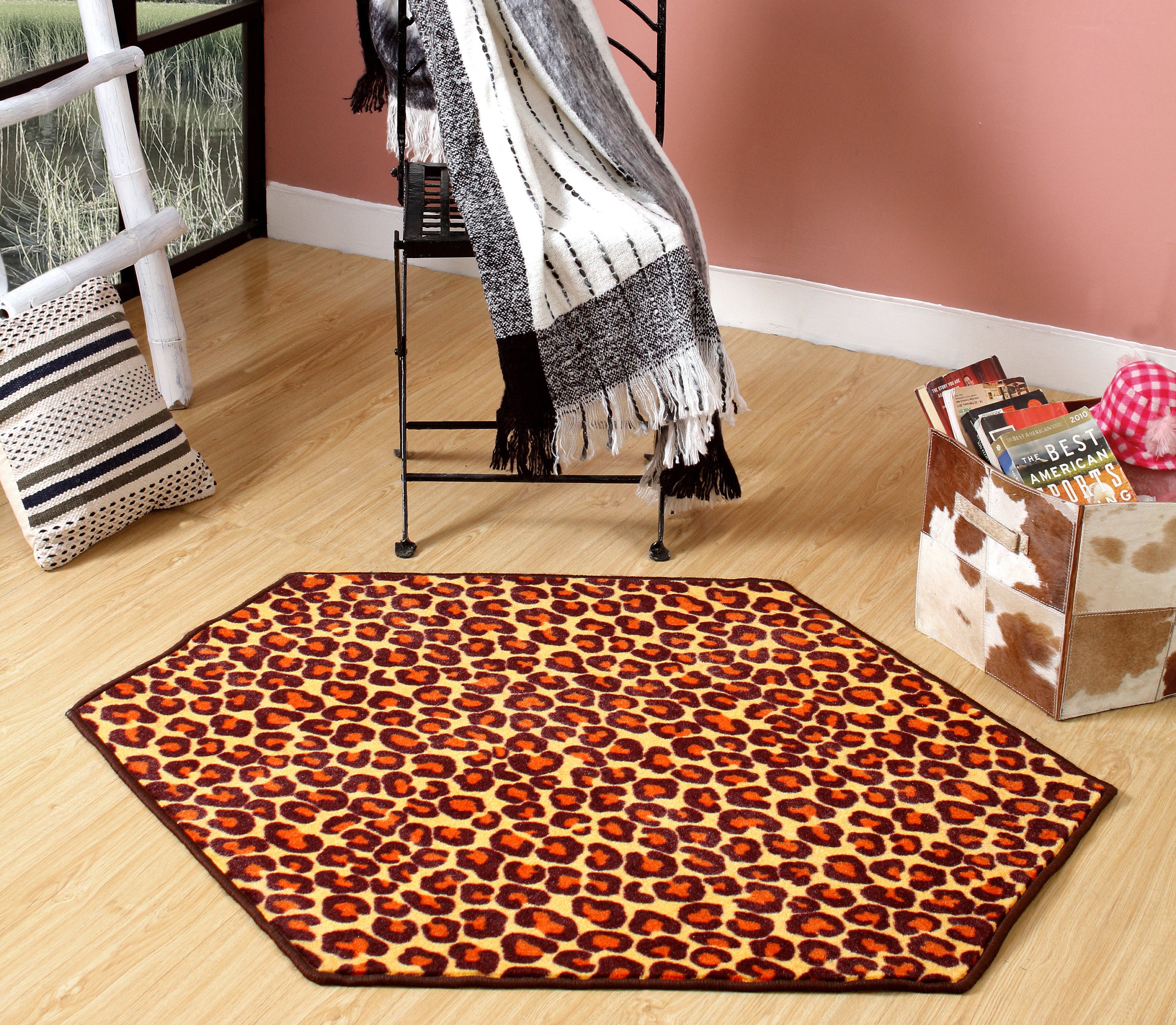 Cheetah Animal-print Area Rug for Living Room, Dining Room, Kitchen ...