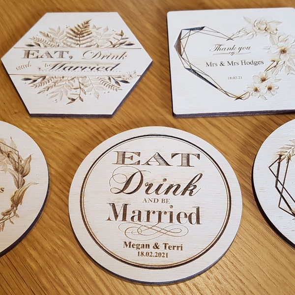 Wedding Coaster - Etsy UK