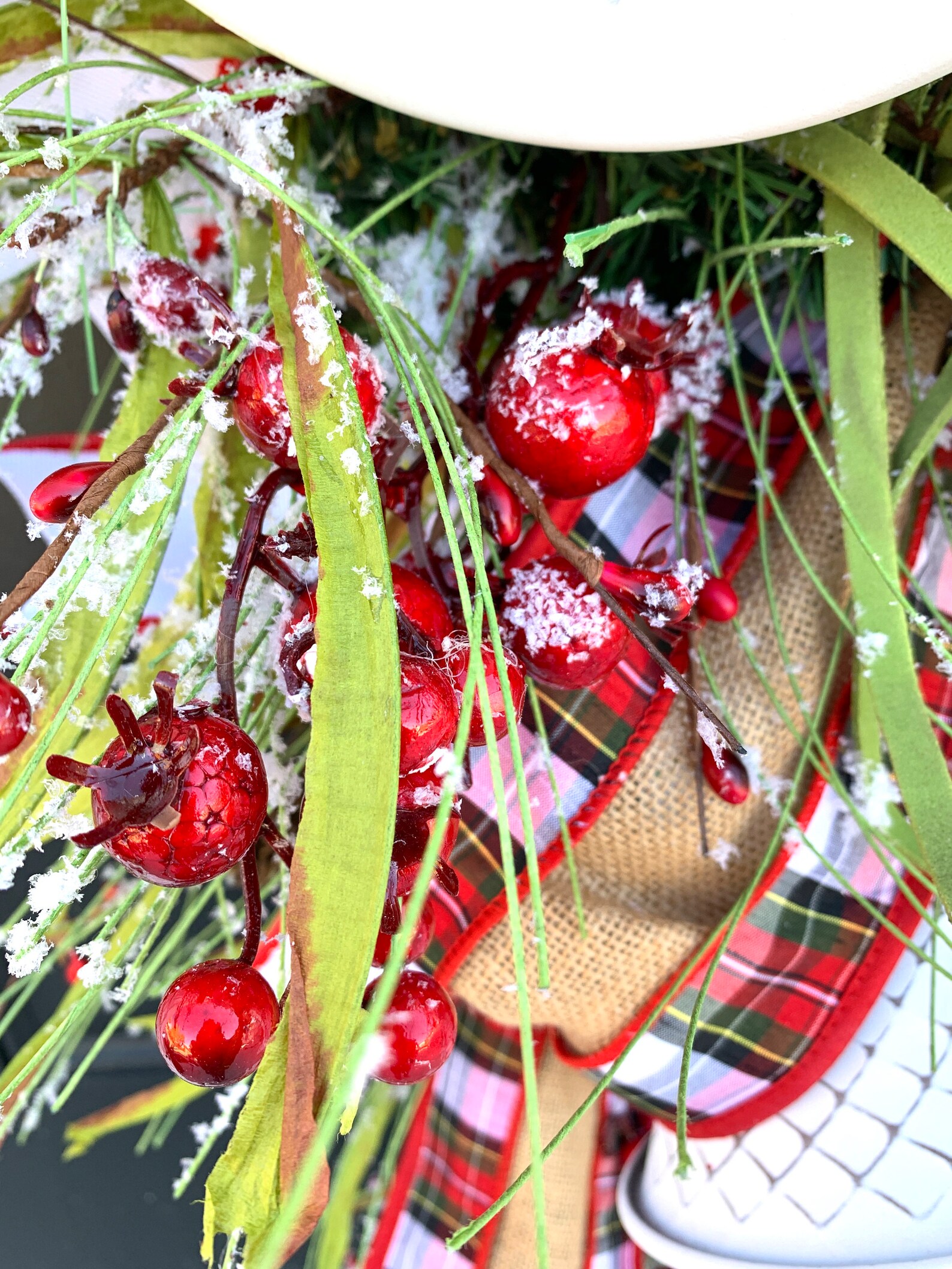Christmas Door Swag, Holiday Door Swag, Rustic Christmas Bell Swag ...