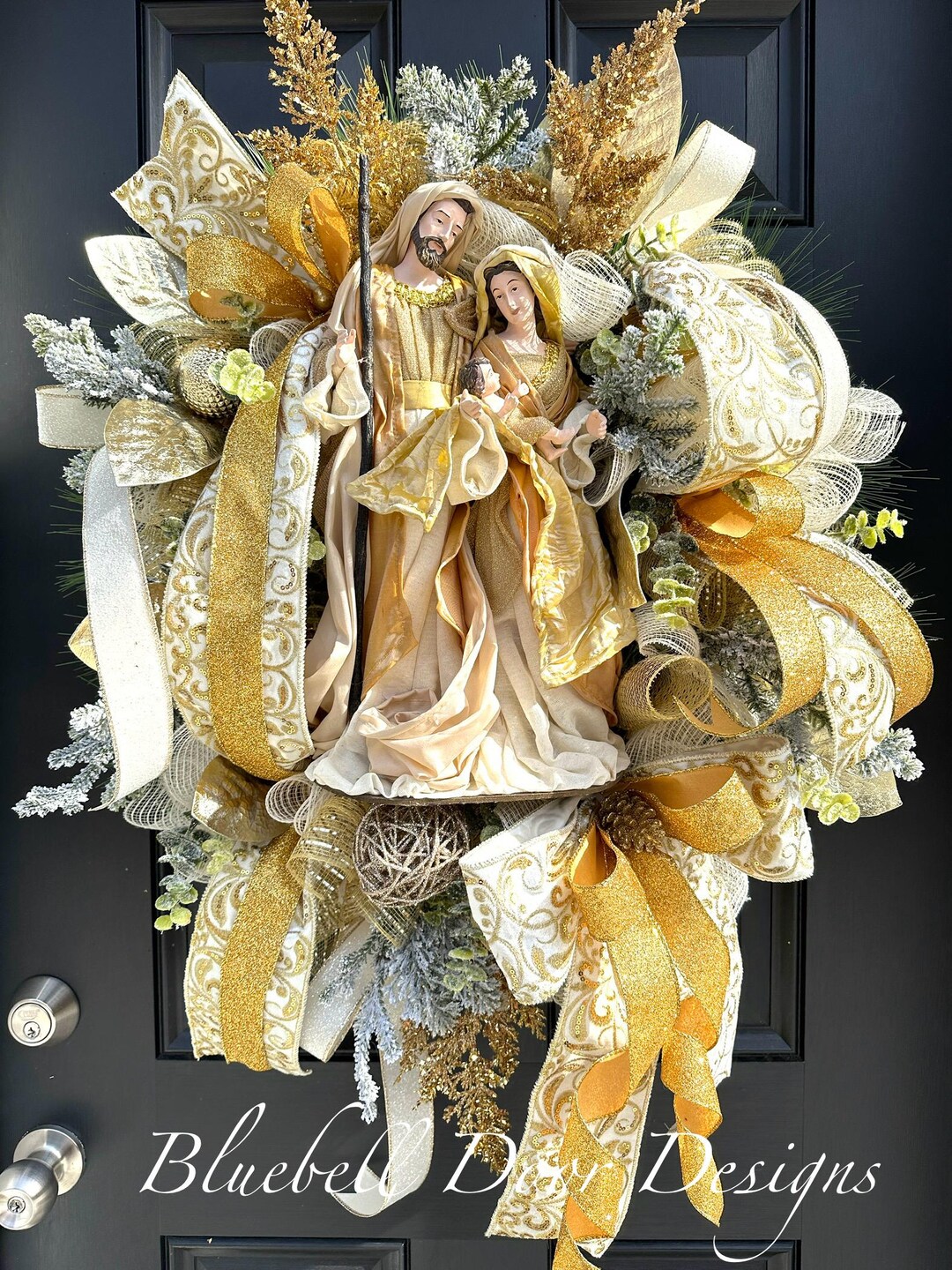 Nativity Wreath, Holy Birth Wreath, Christmas Wreath, Holy Family ...