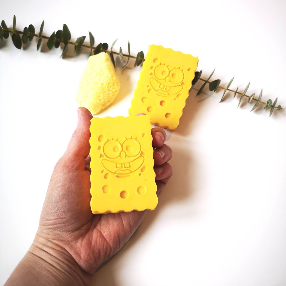 Spongebob 100% Natural Handmade Unscented Soap With a Sea - Etsy