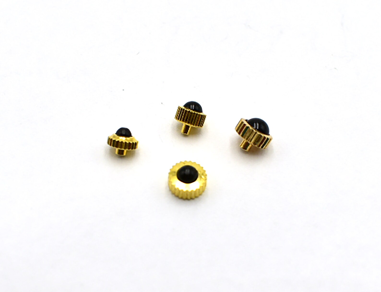 Black Stone Jeweled Gold Toned Watch Crowns, Colored Stone Watch Crowns ...