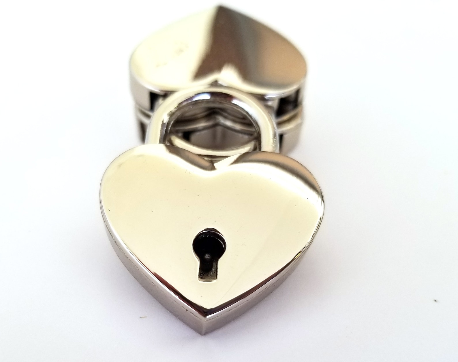 Heart Lock and Key Brass or Silver Lockable Box Hardware | Etsy