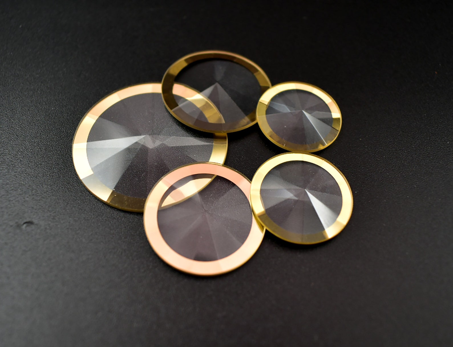 Vintage Pyramid Watch Crystal Gold Rimmed Faceted Watch - Etsy