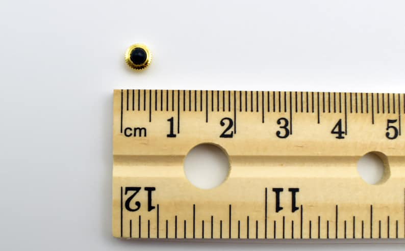 Black Stone Jeweled Gold Toned Watch Crowns, Colored Stone Watch Crowns ...