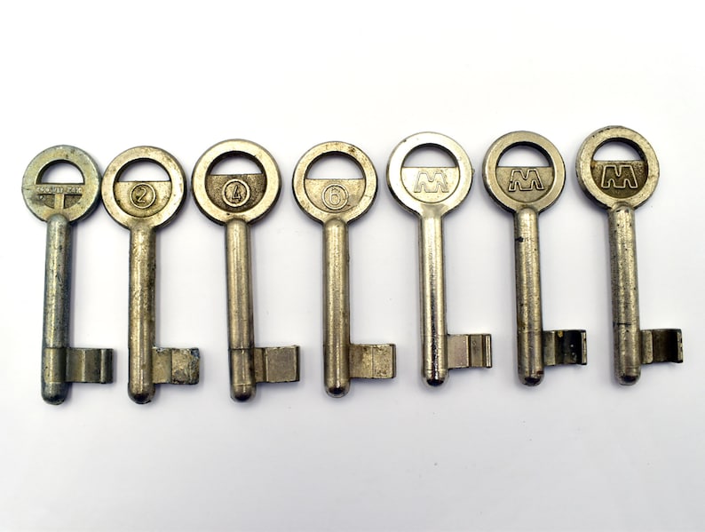 Authentic Vintage Silver Skeleton Keys Antique Skeleton Keys | Etsy