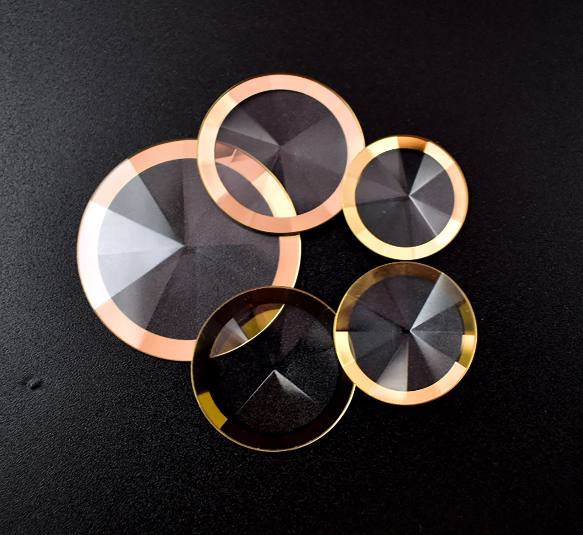 Vintage Pyramid Watch Crystal Gold Rimmed Faceted Watch - Etsy