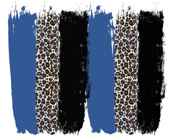 Blue Cow Print Sublimation Brush Stroke PNG Background | Etsy