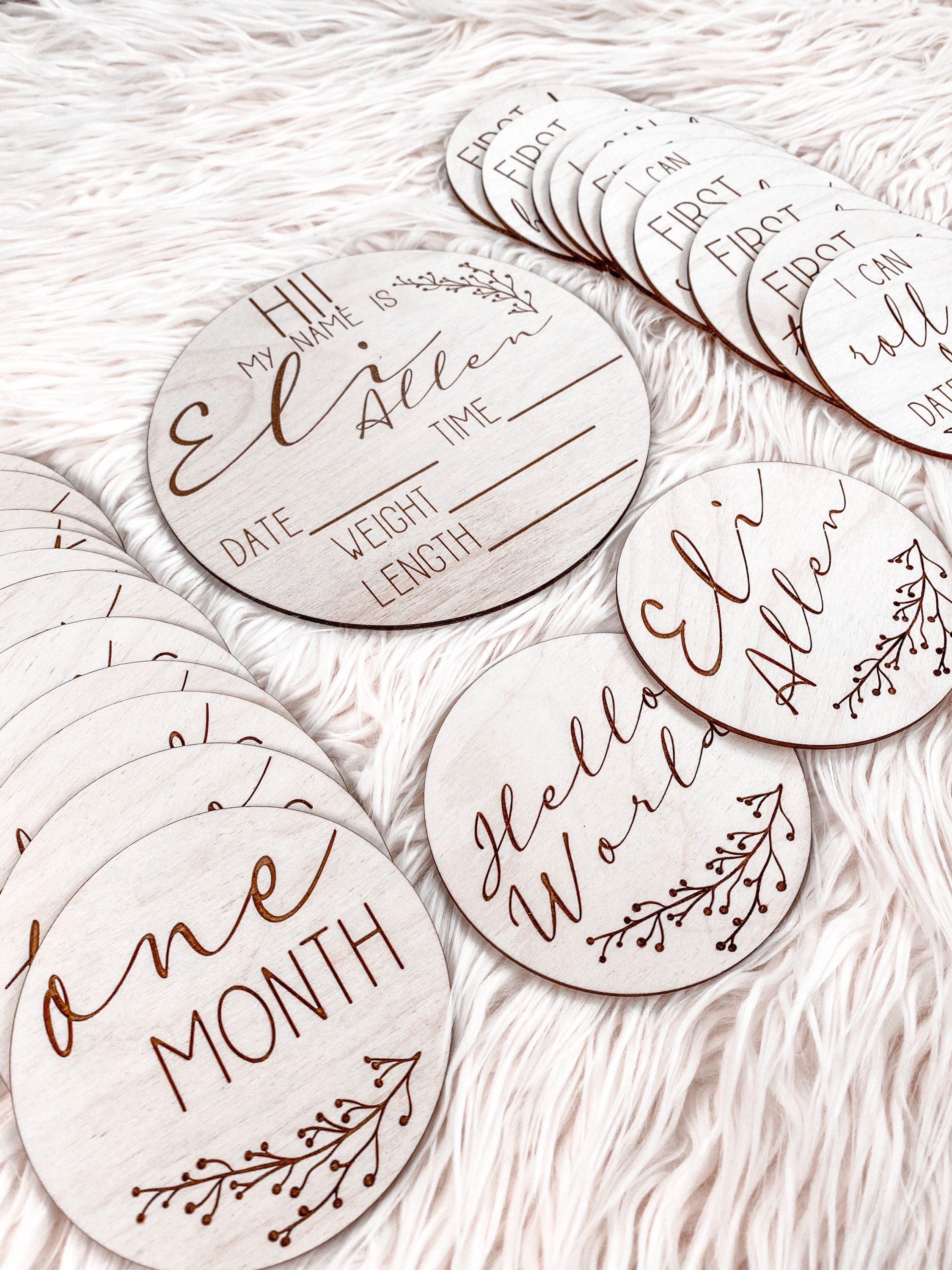 Baby Milestone Rounds - 25 TOTAL - SVG File - Etsy