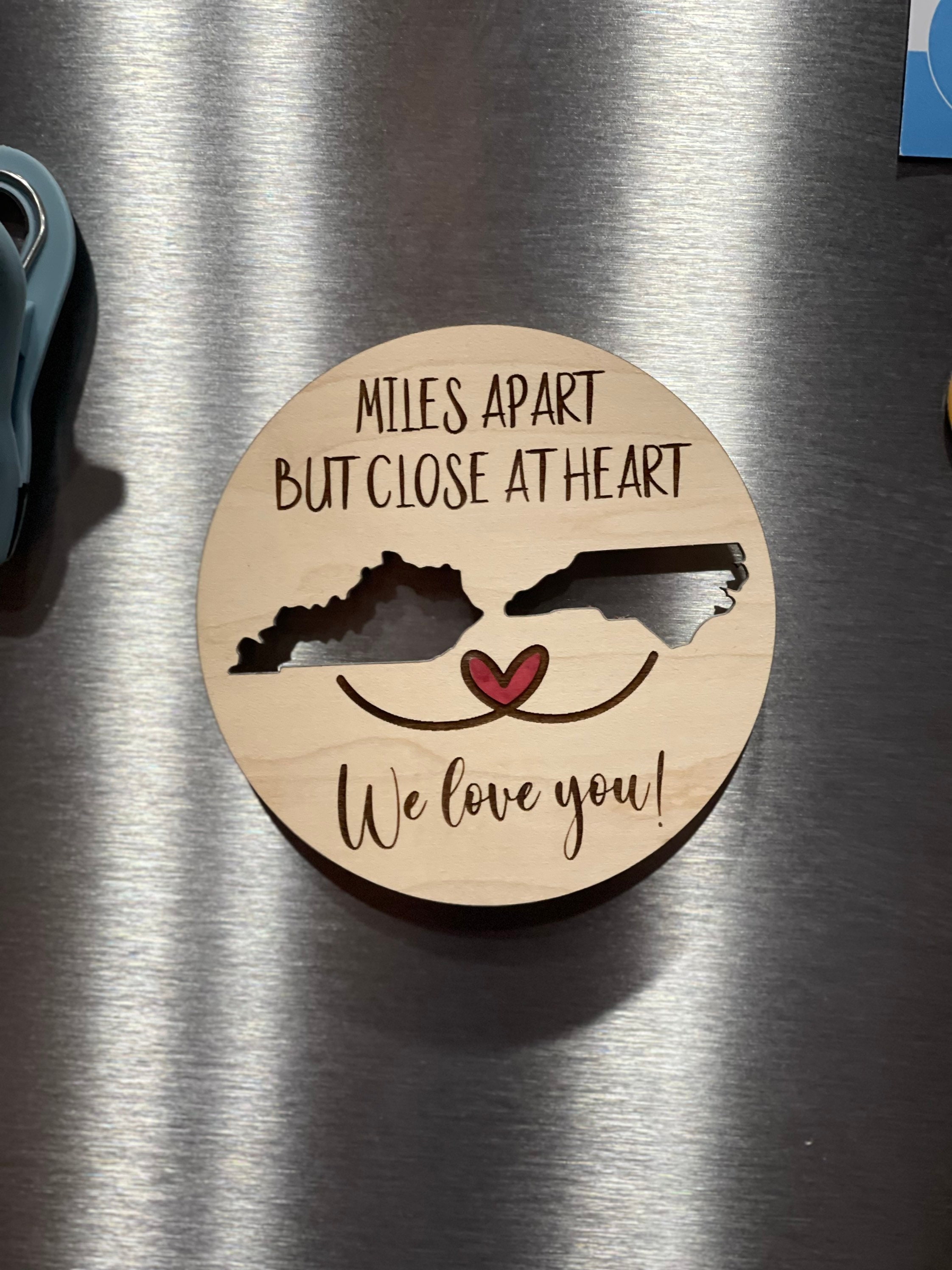 MAGNET Miles Apart but Close at Heart Personalized State to - Etsy