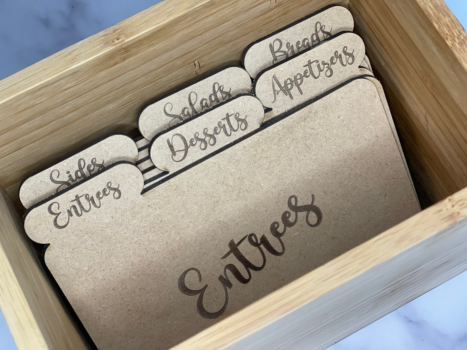 Recipe Card Dividers SVG | Kitchen Organizer Tabs | Printable ...