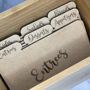 SVG Recipe Card Dividers - FILE ONLY -entrees, Desserts, Appetizers ...