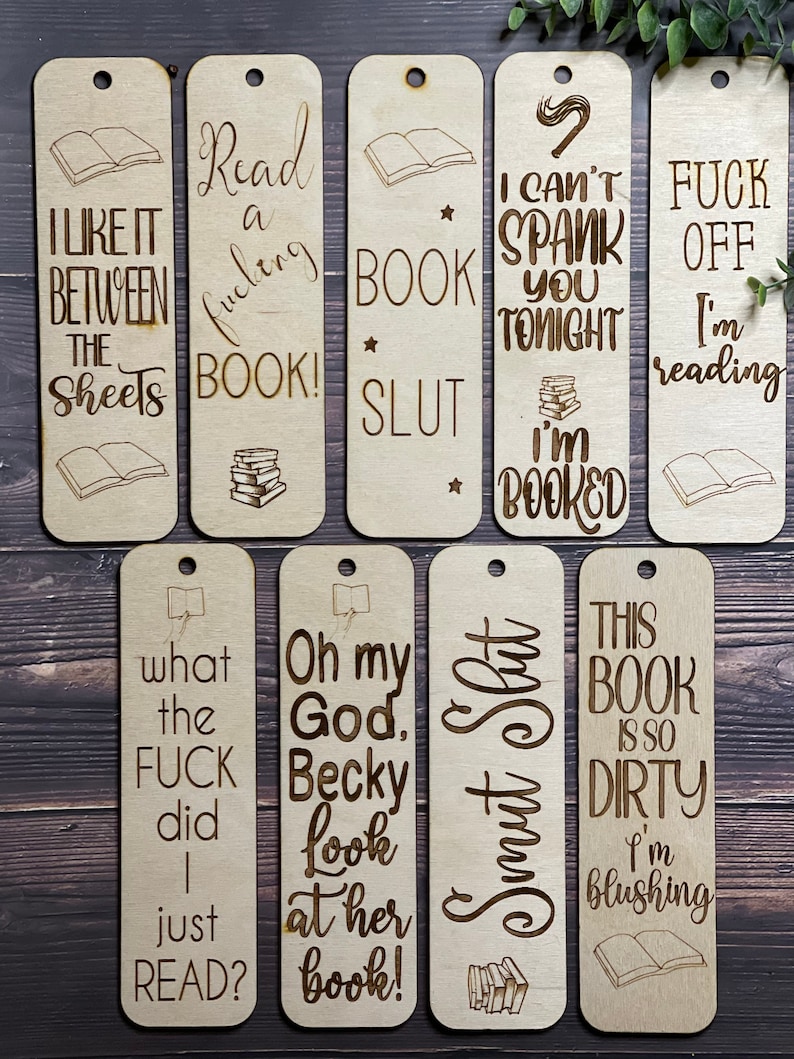 9 Different Naughty Bookmarks Glowforge & Cricut Tested SVG - Etsy Canada
