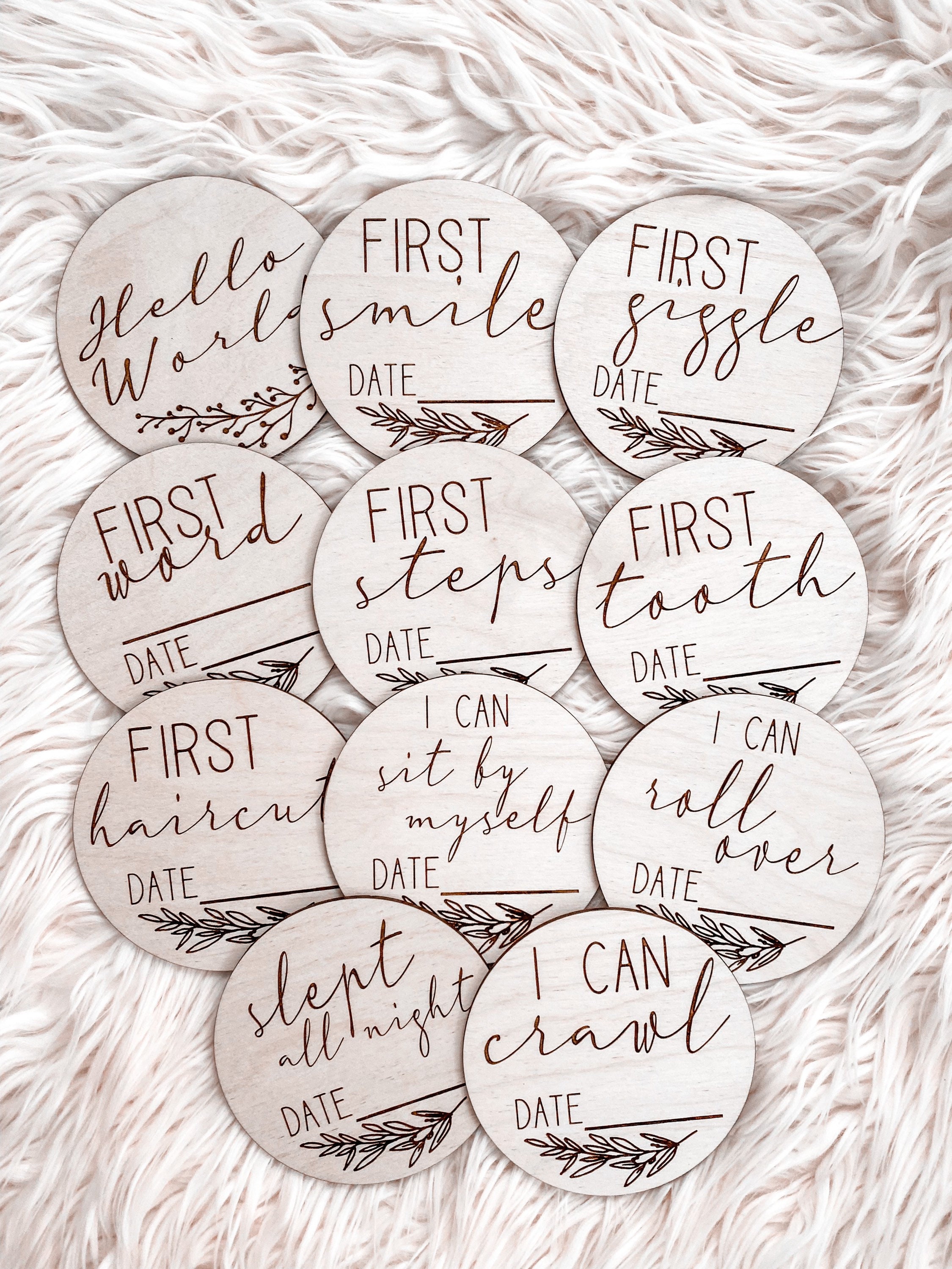 Baby Milestone Rounds - 25 TOTAL - SVG File - Etsy