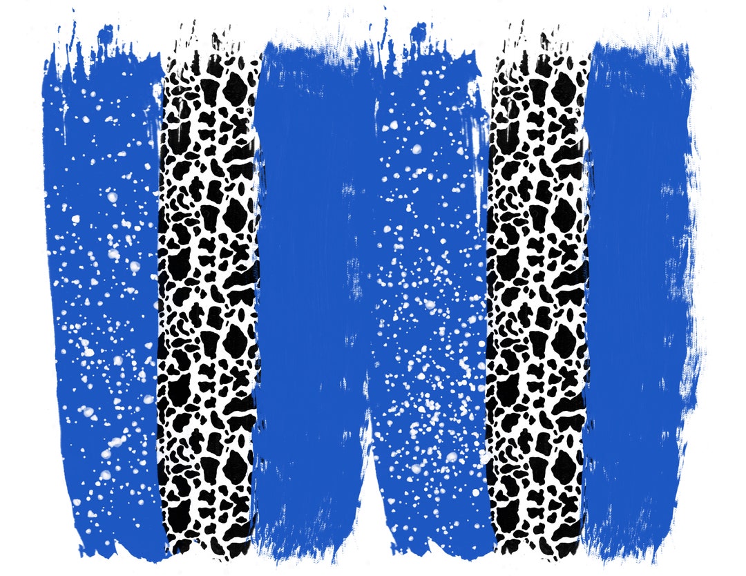 Blue Cow Print Sublimation Brush Stroke PNG Background - Etsy
