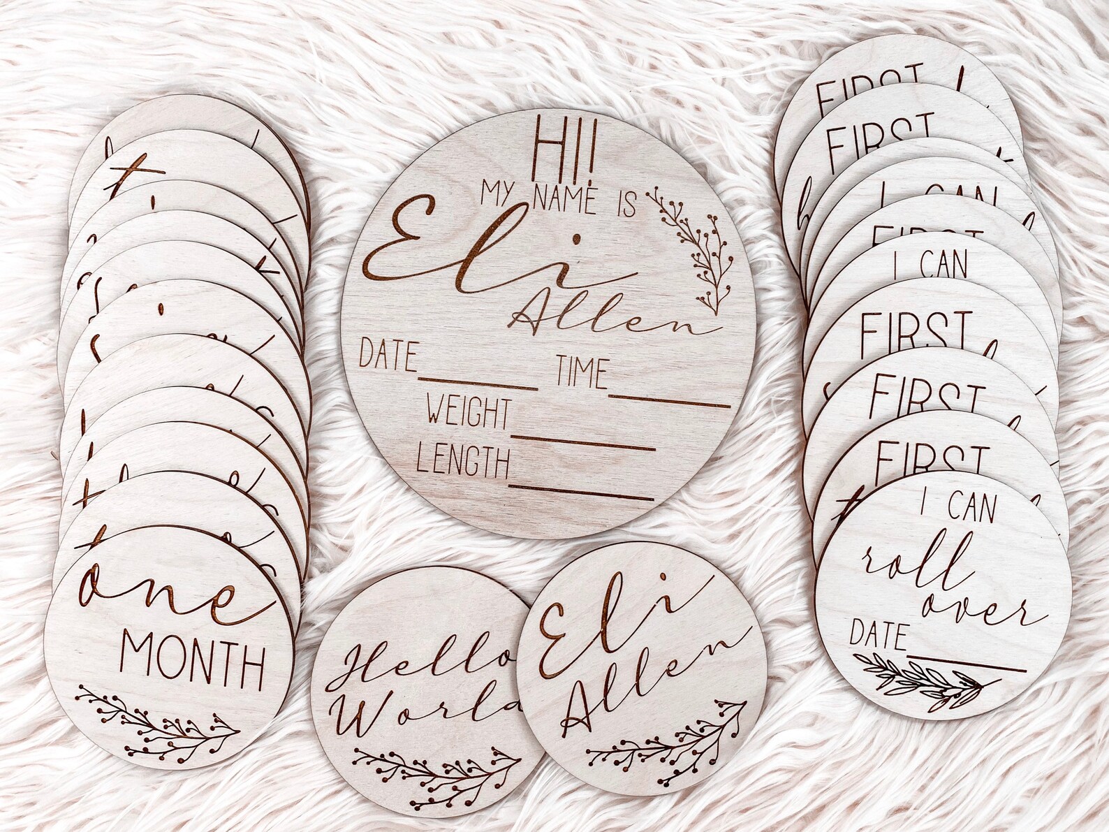 Baby Milestone Rounds - 25 TOTAL - SVG File - Etsy