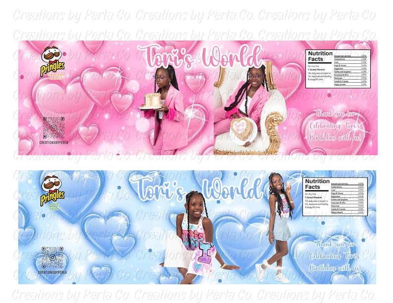 Custom Pringles Shaker Labels: Any Theme Party Favors - Etsy