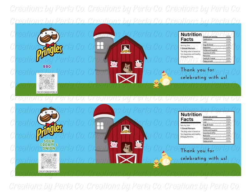Custom Pringles Shaker Labels: Any Theme Party Favors - Etsy