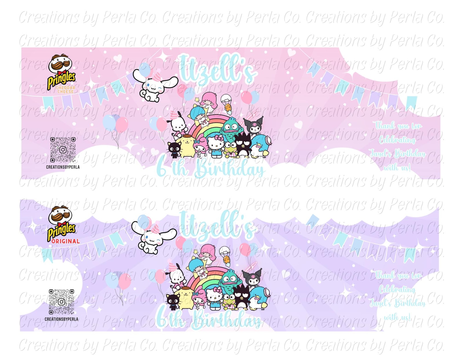 Custom Pringles Shaker Labels: Any Theme Party Favors - Etsy